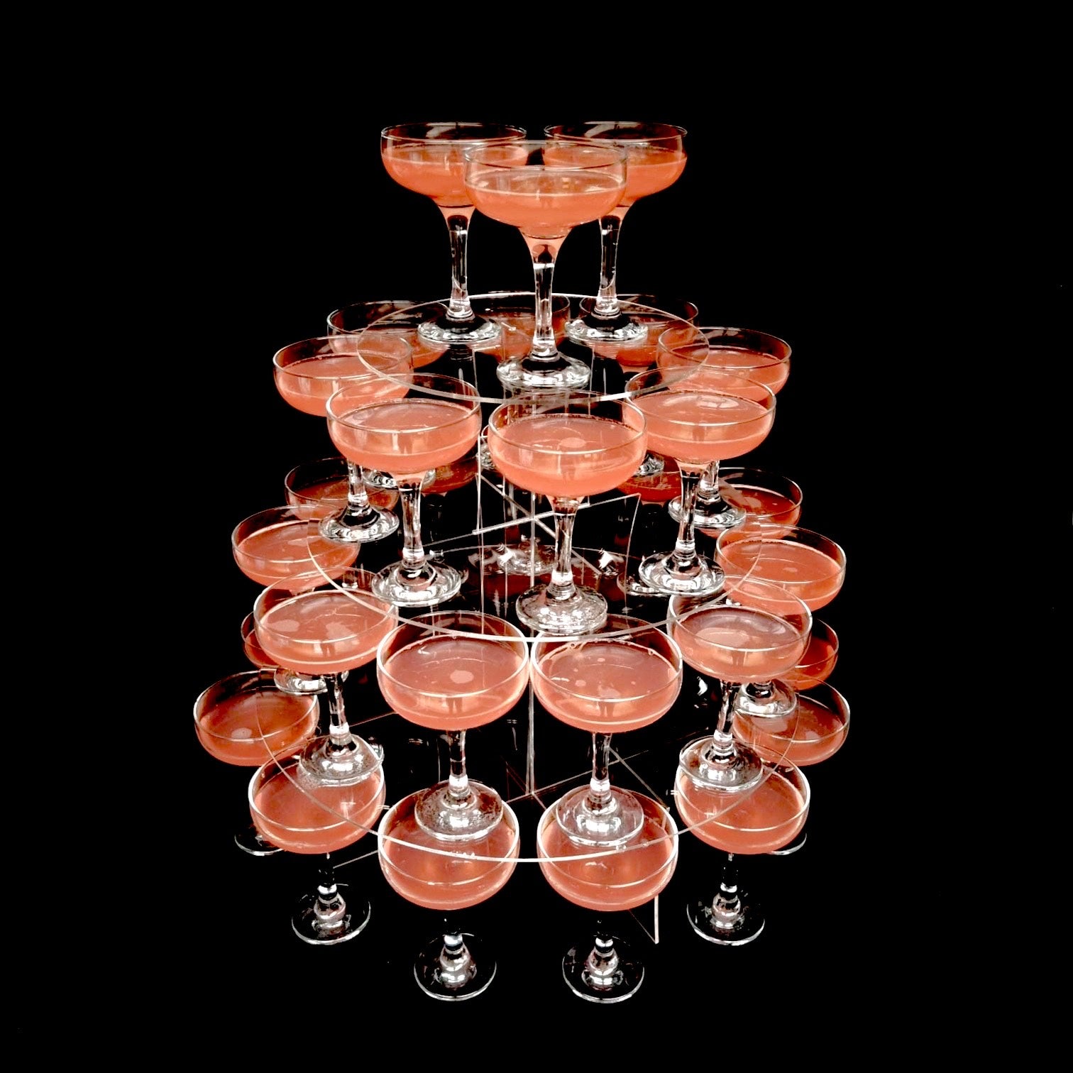 Wedding / Party Cocktails Display Stands for Coupe glasses. Bespoke De ...
