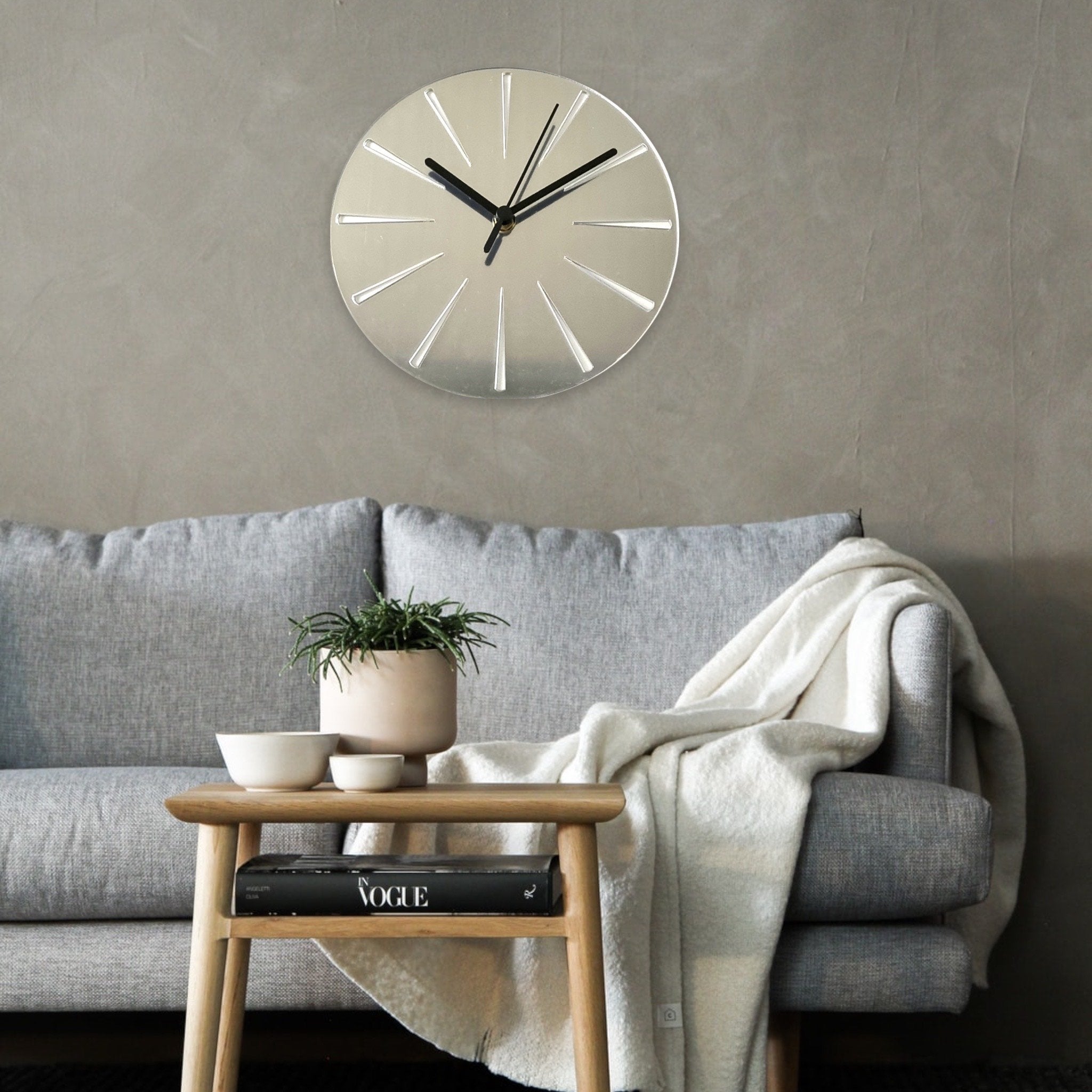 Slotted Round Shaped Two Colour Clocks - Many Colour Choices ...